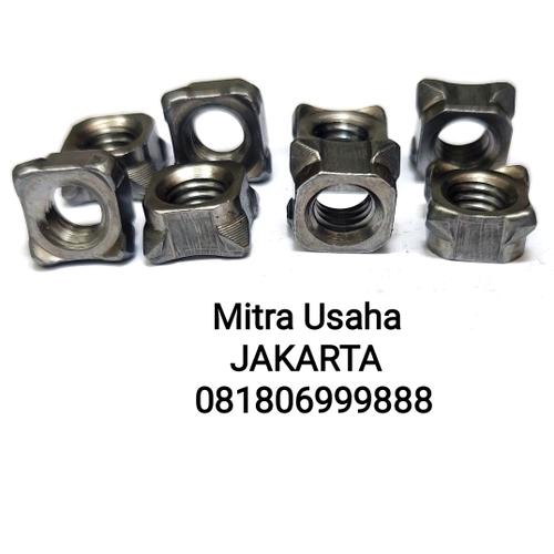 Jual Mur Las m10 drat 1.25 mentah / Welding Nut m10 / Mur kotak /Square ...