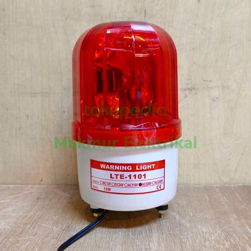 Jual lampu rotary +sirine LTE-1101/warning light + buzzer (bunyi) 220v ...