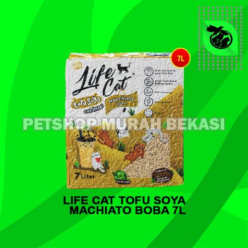 Jual Pasir Kucing Gumpal Wangi Life Cat tofu soya 7 Litter - MACHIATO ...