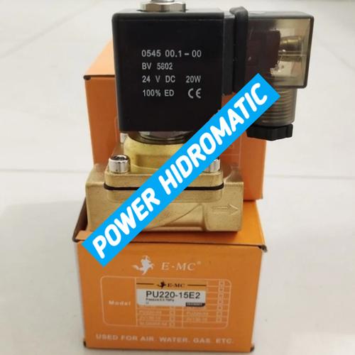 Jual Solenoid Valve PU220-20/PU220-06 AC220V/DC24V EMC PNEUMATIC ...