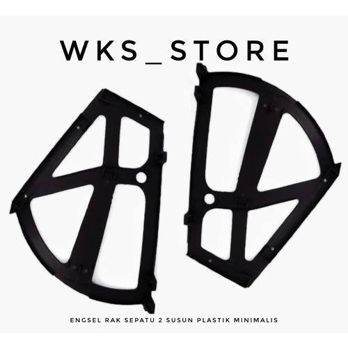 Jual bracket rak sepatu / engsel rak sepatu HITAM 2 susun dan 3 susun ...