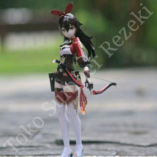 Jual Figure Genshin Impact Amber Papercraft Nendoroid Paper Craft Art ...