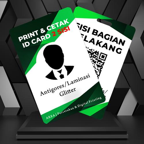 Jual Cetak ID Card 2 Sisi + Laminasi Glitter/Cetak Kartu Identitas 2 ...