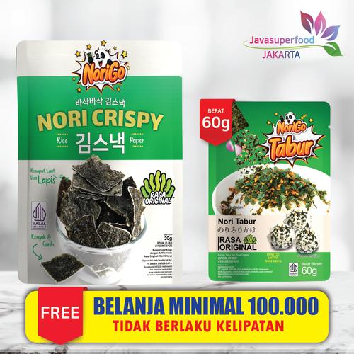 Jual Norigo / NoriCrispy Seaweed Snack Rumput Laut Halal 20g - Original ...