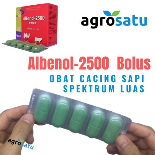 Jual Albenol 2500 Bolus Obat Cacing Sapi Kuda Spektrum Luas Interchemie ...