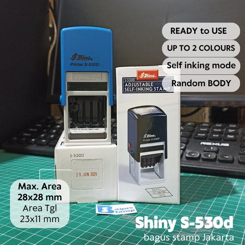 Jual Stempel Shiny S530D / S-530D Otomatis Self Ink Custom Text (30x30mm) - Hijau - Jakarta ...