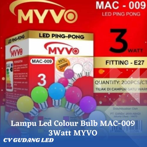 Jual Lampu Led Colour Bulb MAC-009 3 Watt - Myvo - Kab. Sleman - CV ...