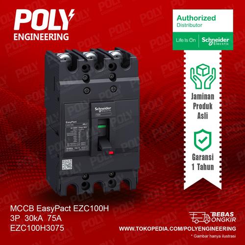 Jual MCCB EZC100H 30 kA 3P 3 Pole 75 A SCHNEIDER EZC100H3075 - Kota Semarang - Poly Engineering ...