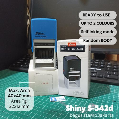 Jual Stempel Shiny S5420D / S-542D Otomatis Self Ink Custom Text (40x40mm) - Hitam - Jakarta ...