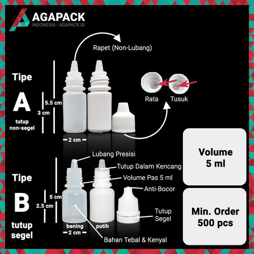 Jual Botol Tetes 5cc 5ml 5 cc ml Plastik Essence Slime Drop Pewarna ...