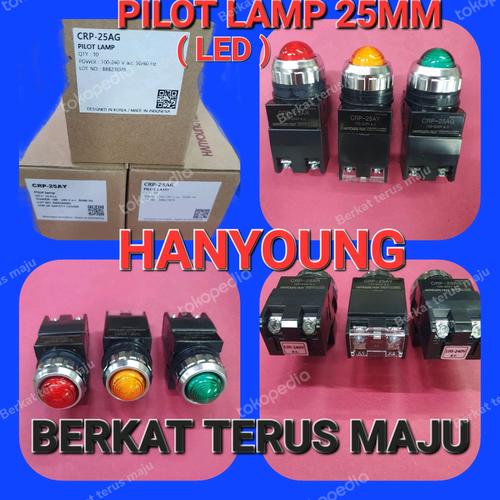 Jual pilot lamp/lampu control 25mm merk hanyoung (model Led) - Putih ...
