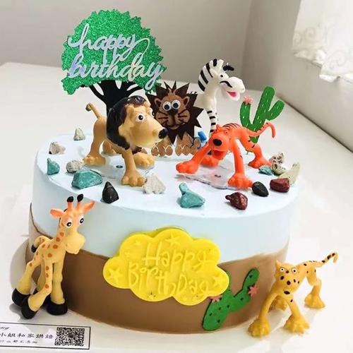 Promo Topper Figure Hewan Set isi 6Tema Hutan Gajah,Singa,Macan,Singa ...