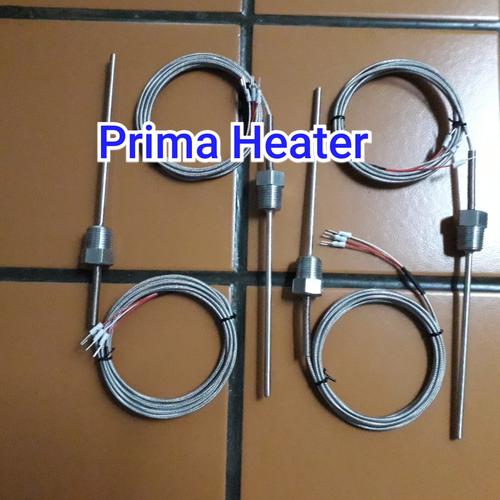 Jual Thermocouple PT 100 dia.5 mm x 140 mm Drat " 1/2 Kabel 2 meter ...