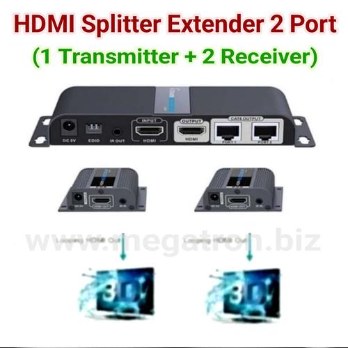 Jual HDMI Extender 2 port via UTP Cable - HDMI Splitter Extender 1x2 ...