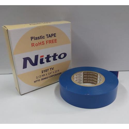 Jual NITTO Isolasi Kabel Listrik / Vinyl Adhesive Tape Warna Biru ...