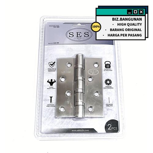 Jual [ECO] ENGSEL STAINLESS STEEL SES 4" INCH - ENGSEL PINTU JENDELA ...