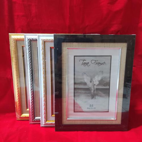 Jual Frame foto bingkai foto figuran foto A4 21x30 cm linen - Hitam ...