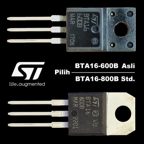 Jual TRIAC BTA16-IC Dimer Kontrol Pengatur Pemanas Lampu Kecepatan Motor AC - BTA16-800B STD ...