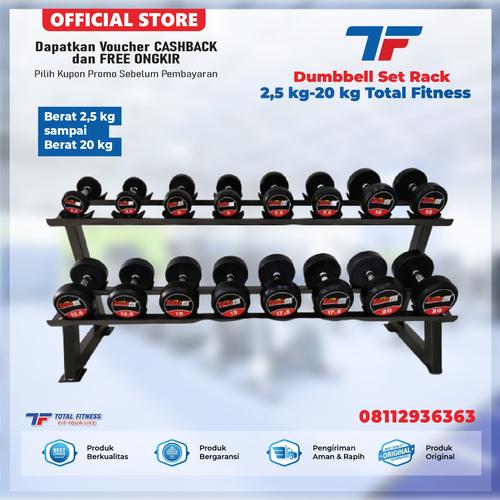 Jual Alat Fitness,alat angkat beban dumble rack set 2,5-20kg Total ...