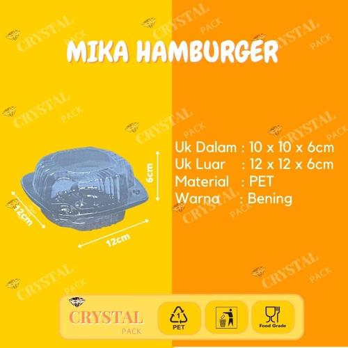 Jual Mika Burger Kancing Box Tempat Hamburger Pack 25pcs - Kota ...