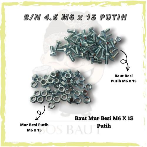 Jual Baut Mur Besi M6x15 Putih (Kunci 10) - Kota Surabaya - Bos Baut ...