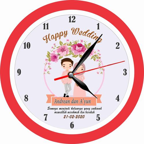 Jual JAM DINDING CUSTOM FOTO FREE DESIGN KADO TERMURAH SURABAYA SATUAN ...