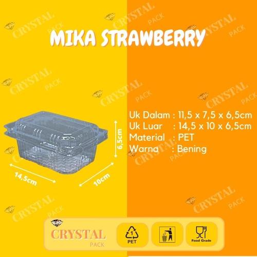 Jual Mika Buah Strawberry Pack 25pcs Kotak Mika Stroberi Tempat Tray ...