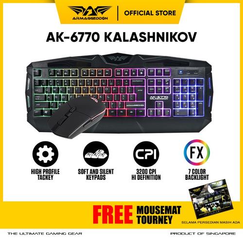 Promo Armaggeddon Keyboard Mouse Headset Gaming Combo AK6770 ...