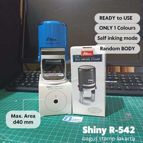 Jual Stempel Shiny R542 / R-542 Custom Text Design Otomatis Dia 40mm 40 ...