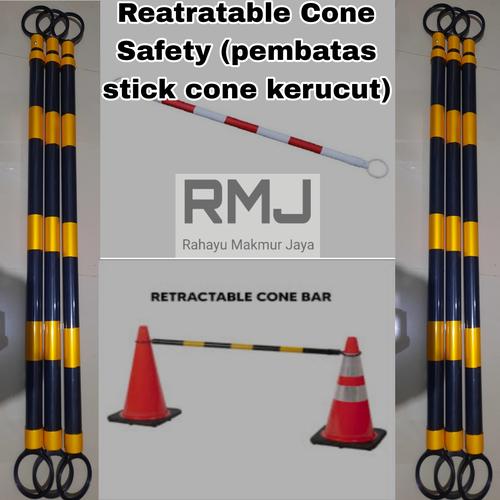 Jual Cone Bar Retractable (Pembatas Stick Cone Kerucut) - Hitam Kuning ...