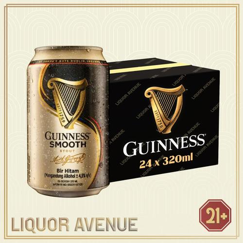 Promo GUINNESS Beer Smooth Stout Can Bir Hitam 320ml -1 karton isi 24 ...