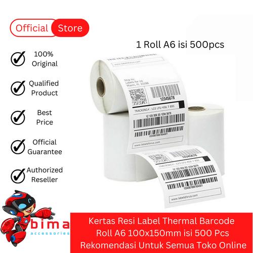 Promo Kertas Label Thermal Barcode Print Paper Roll 100x 100mm 150 mm ...