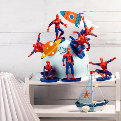 Jual CAKE TOPPER SPIDERMAN / FIGURE SPIDERMAN ISI 7/CAKE TOPPER TEMA ...