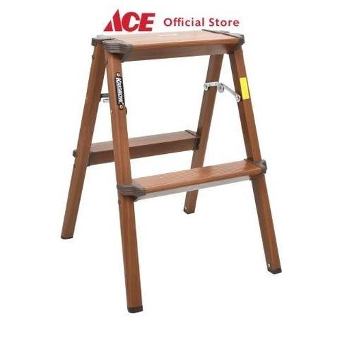 Jual READY STOCK ACE - Krisbow Tangga Lipat Aluminium 2 Step Motif Kayu ...
