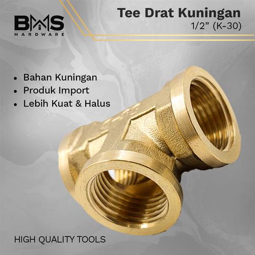 Jual TEE Nepel Kuningan Drat Dalam 1/2" Nepple Drat Kuningan Brass K-30 - Jakarta Barat - BMS ...