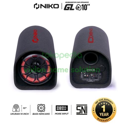 Jual Speaker Tabung Subwoofer Mobil NIKO GL10 10 inch 100W Bluetooth ...