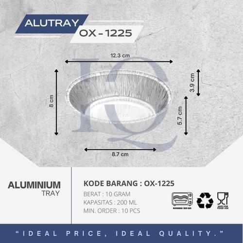 Jual Aluminium Foil Tray OX 1225 / Wadah Cup Aluminium Foil OX-1225 ...