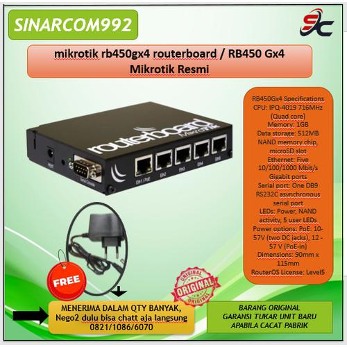Jual mikrotik rb450gx4 routerboard / RB450 Gx4 Mikrotik Resmi - BARANG - Jakarta Pusat ...