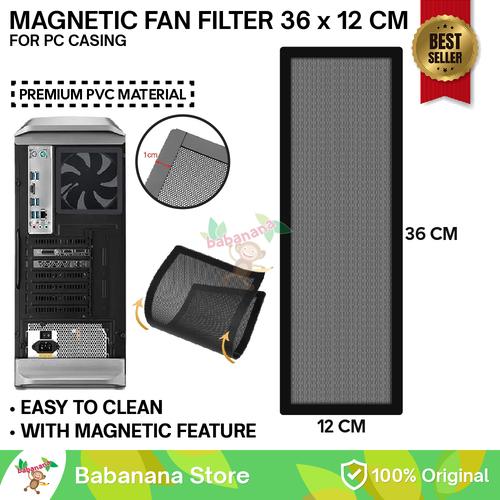 Jual Magnetic Pc Fan Dust Filter Debu Kipas 12x36cm Magnet Casing ...
