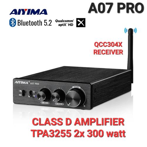 Jual AIYIMA A07 PRO Amplifier 2x300w TPA3255 Class-D Amplifier w BT 5.2 ...