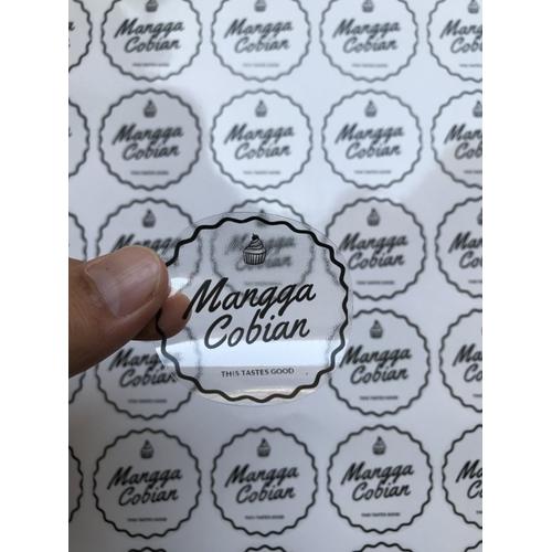 Jual stiker transfaran A3 bisa tinta putih (spot uv) murah custom ...