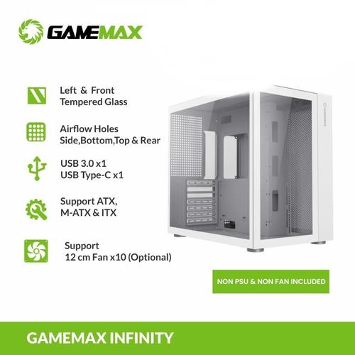 Jual Casing GAMEMAX Infinity White Non PSu - Kota Banjarmasin - MEGA ...