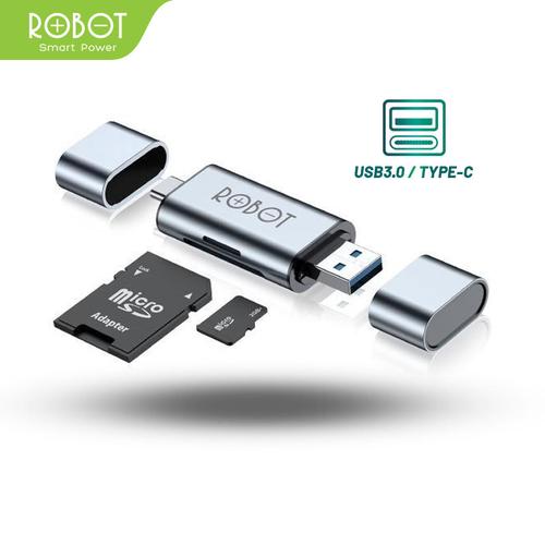 Jual ROBOT Card Reader CR202 2 in 1 USB 3.0 Type-C OTG Memory Card ...