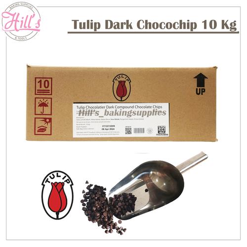 Jual TULIP DARK CHOCOLATE CHIPS 10 KG ( KARTON ) / CHOCO CHIP COKLAT ...