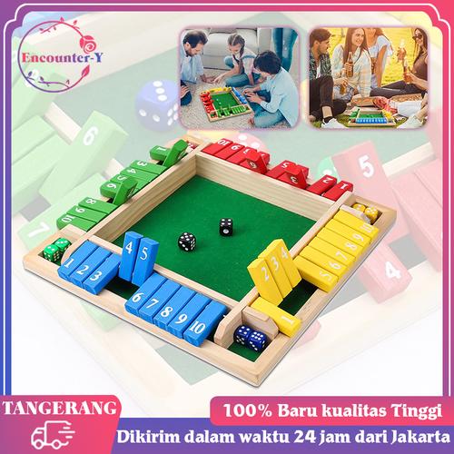 Jual Papan Permainan Dadu 4 Sisi Mainan Board Game Dadu Shut the Box ...
