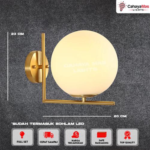 Jual Lampu Hias Dinding Indoor Bulat/Bola Kaca Minimalist Modern GD ...