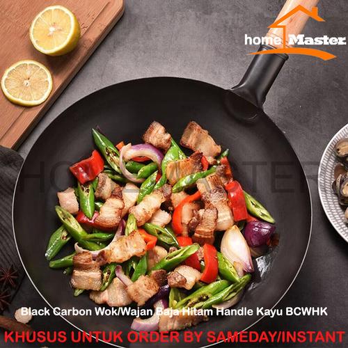 Jual GO Black Carbon Wok/Wajan Besi Baja Hitam Karbon Pegangan Kayu ...