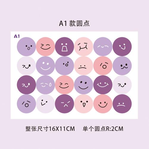Jual smiley Face Sticker Emoji Jurnal Diary Scrapbook Stiker Dot warna ...