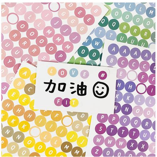 Jual Sticker Letter scrapbook DIY jurnal alphabet huruf angka circle ...