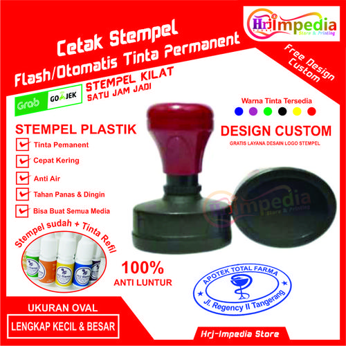 Jual Cetak stempel flash custom tinta permanen anti luntur stempel ...